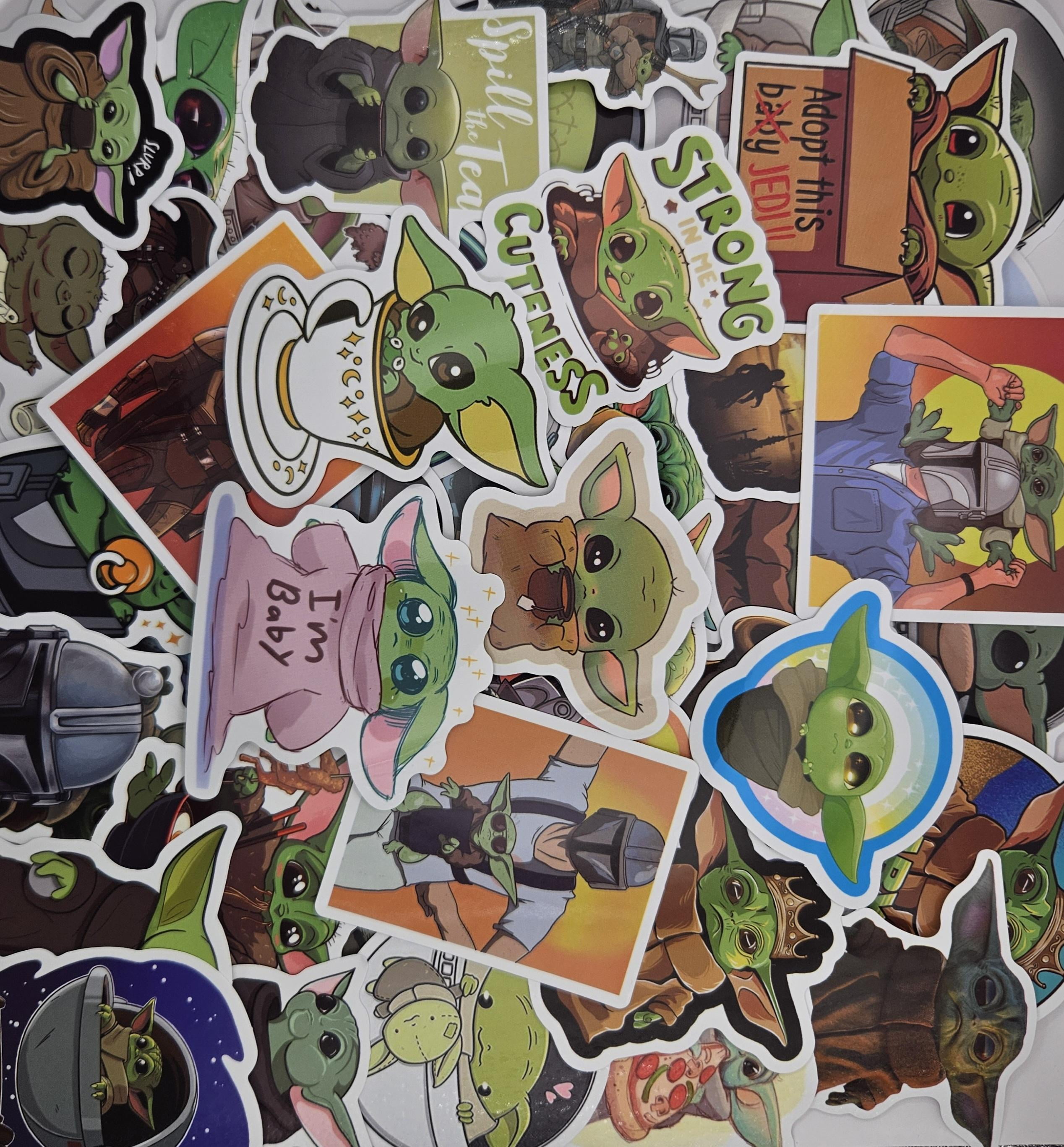 50 PCS Baby Yoda Star Wars Mandalorian Vinyl Stickers for Laptop etc ...
