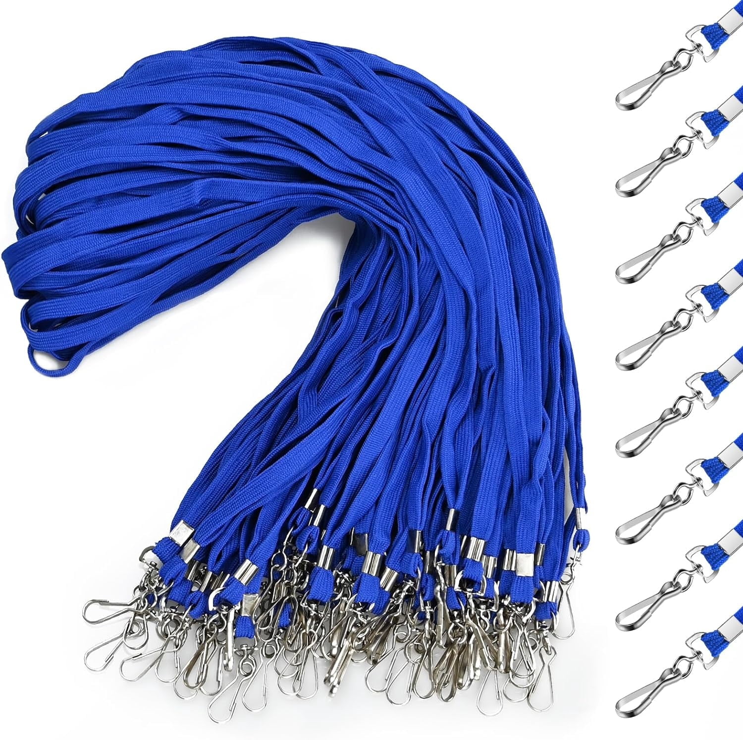 50 PCS Badge Lanyards Flat Lanyards for ID Card Badges Bulk Lanyards ...