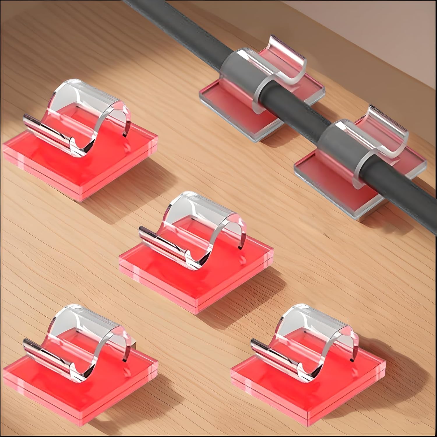 50 PCS Cable Clips, Adhesive Wall Wire Clips for Cable Management, Cord ...