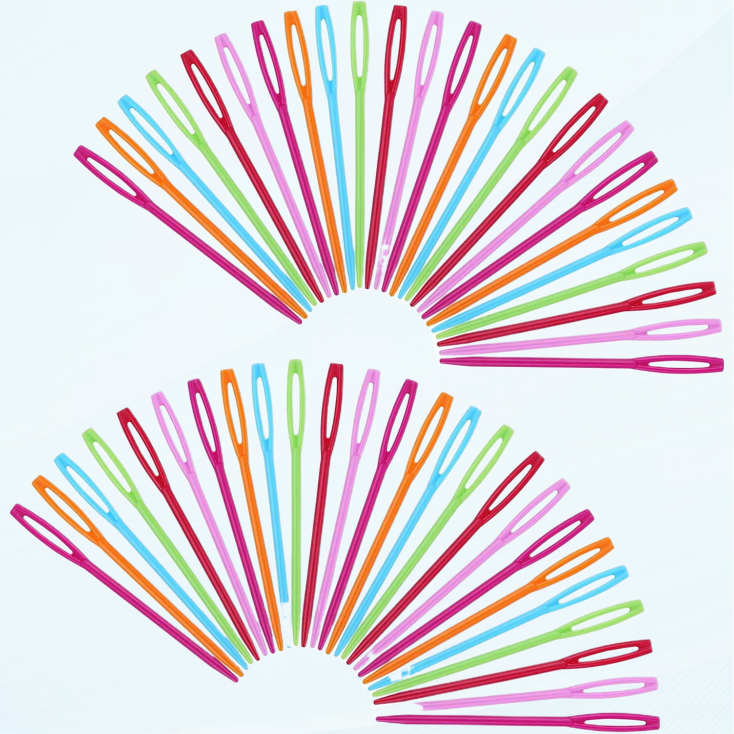 50 PCS Colorful Large Eye Plastic Sewing Needles, 2.75 Inch Yarn ...