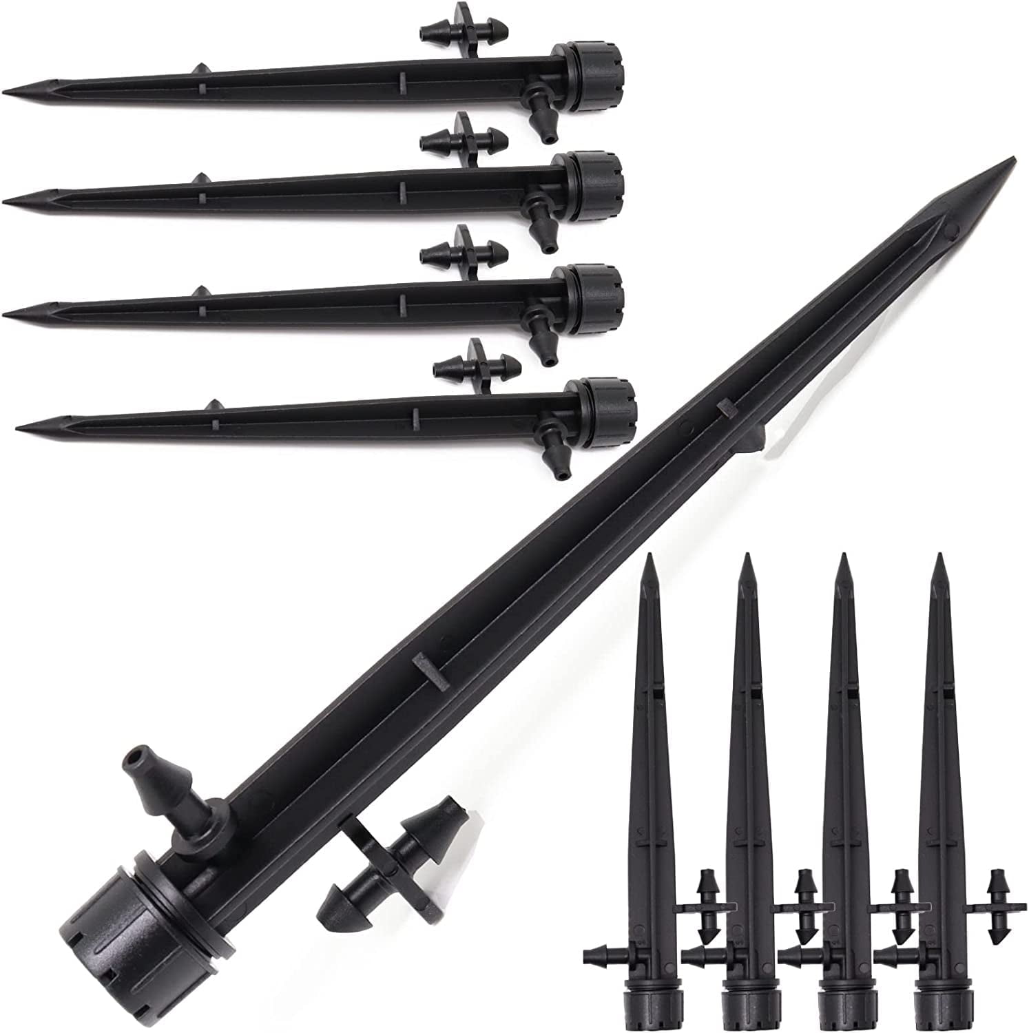50 PCS Drip Irrigation Emitters Parts Adjustable 360 Degree Micro Spray ...