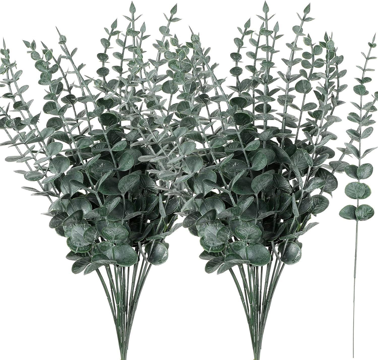 50 PCS Eucalyptus Stem Real Touch Leaf Artificial Eucalyptus Leaves ...