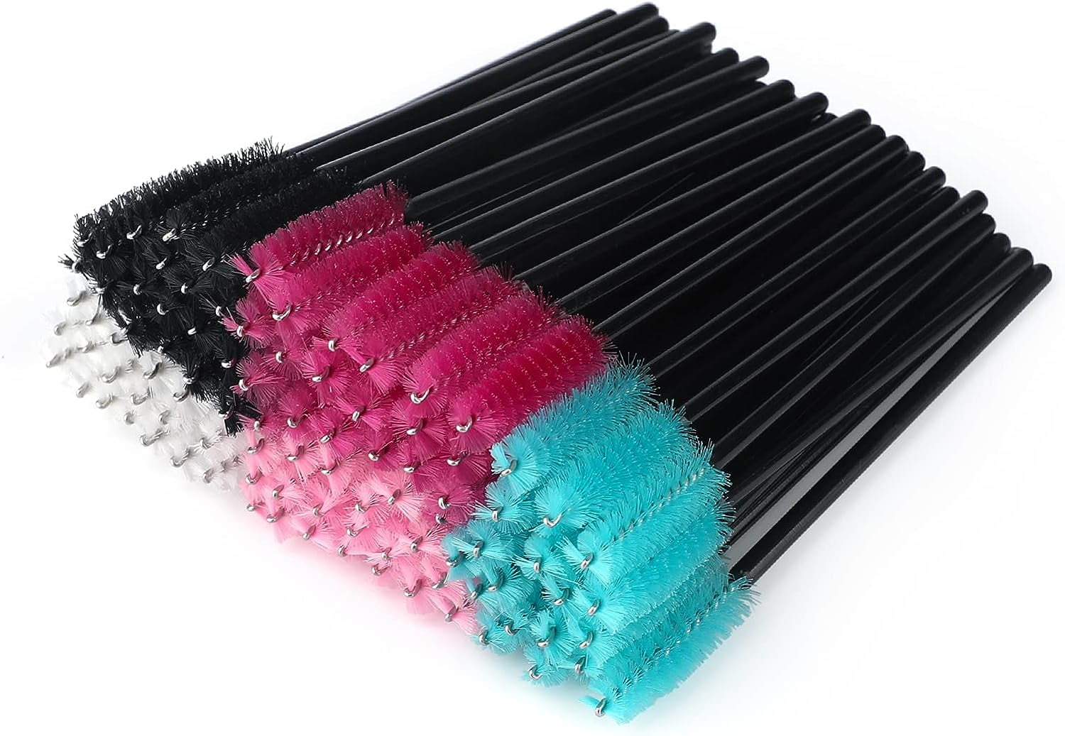 50 PCS Eyelash Brushes Spoolies- Multi-Colored Eyebrow Spoolie Brushes ...