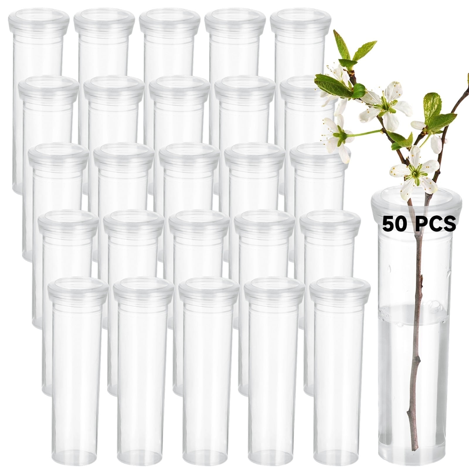 60ml Floral Nutrition Vials, 50 Pcs Plant Branch Vials, Butterfly ...