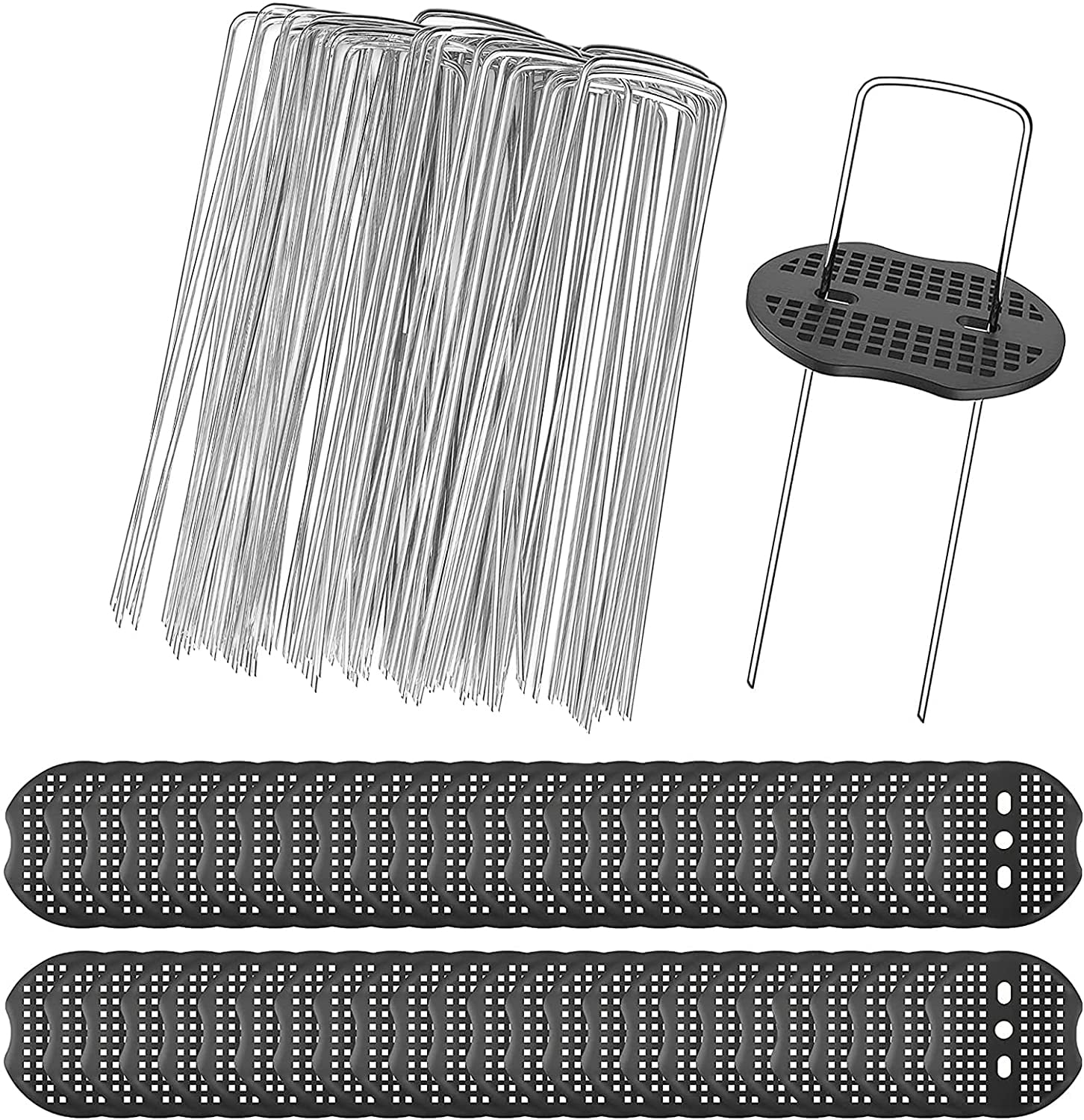 50 PCS Garden Stakes 6 Inch Heavy-Duty Garden Landscape Staples Stakes ...