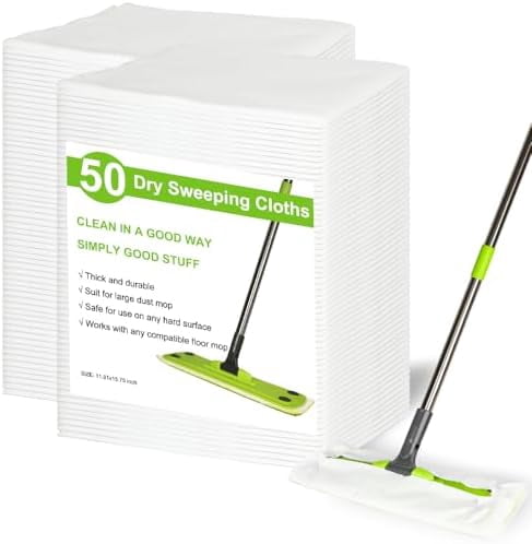 50 PCS Heavy Duster Cloths,Duster Refills Floor Mop Pads Disposable ...
