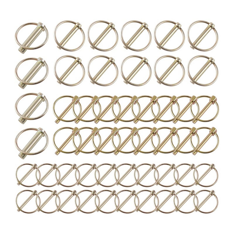 50 PCS Heavy Duty Lynch Pin Assortment Kit Trailer Pins 3 Point Hitch ...