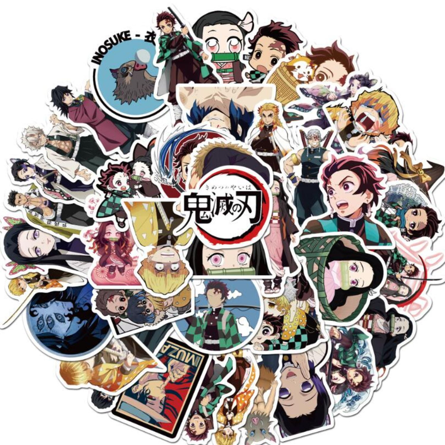 50 PCS Japanese Anime Demon Slayer Graffiti Stickers For Luggage ...