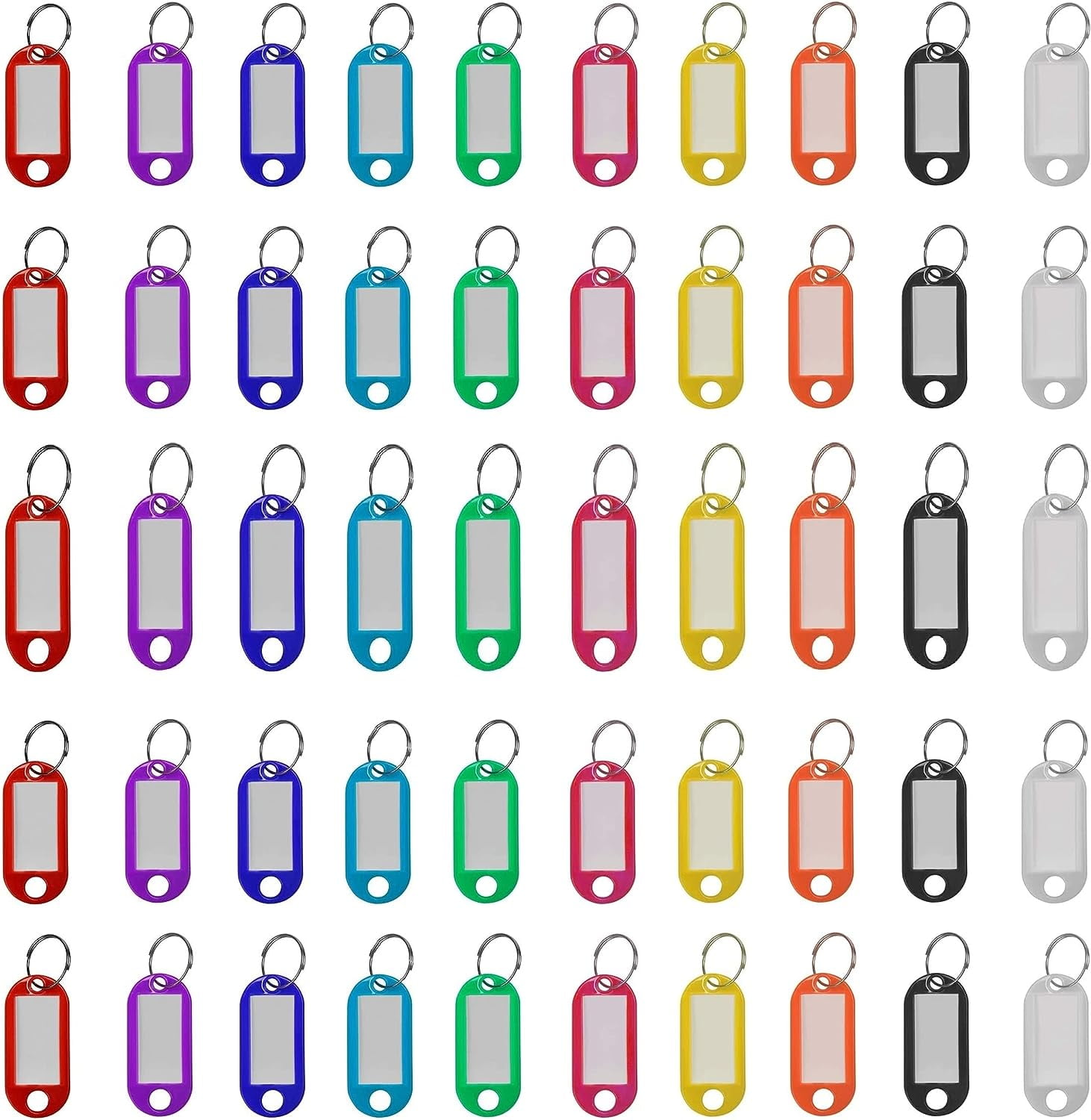 50 PCS Key Tags with Labels - Key Fobs Labels Key Labels Tags with Key ...