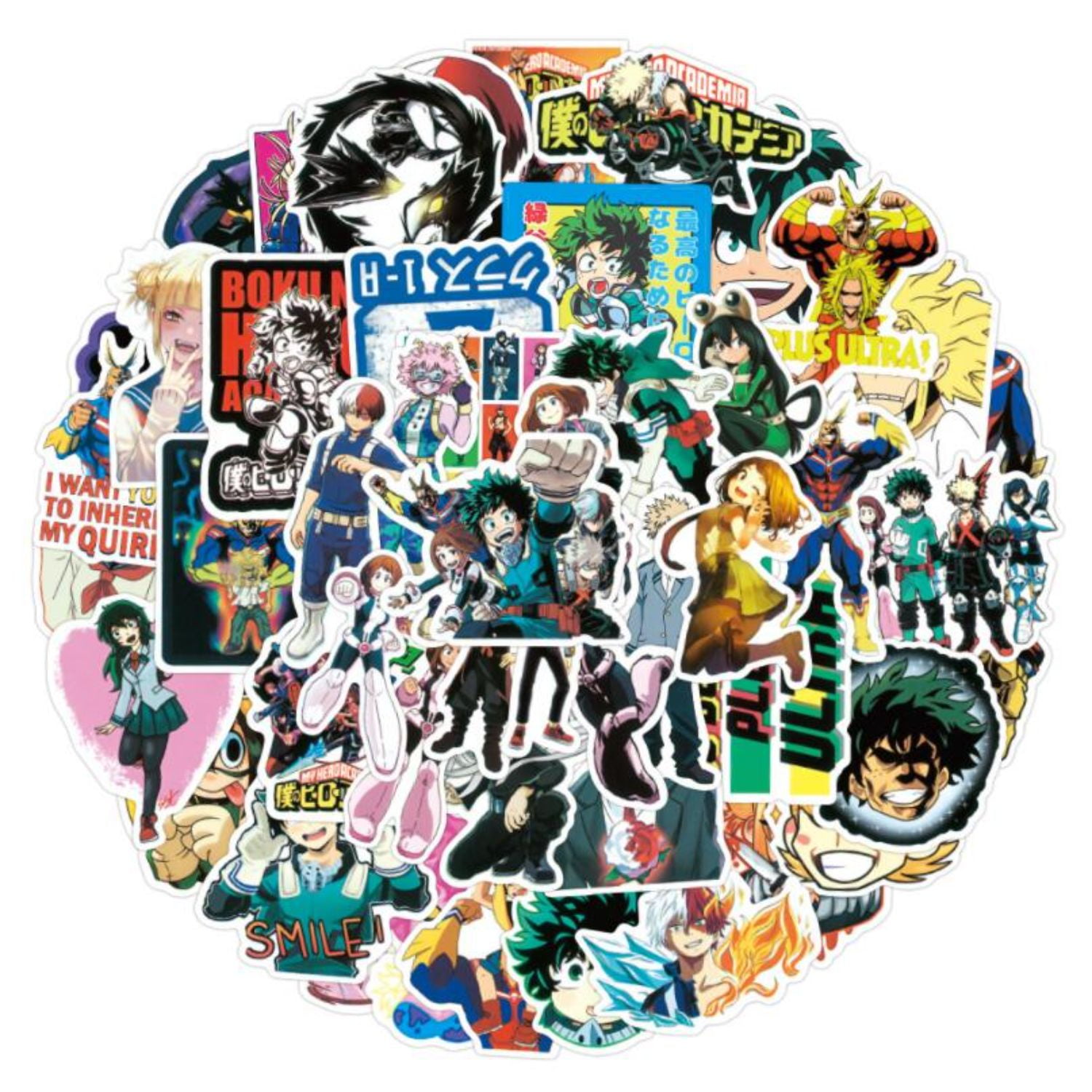 50 PCS My Hero Academy Anime Stickers For Child Luggage Guitar Car ...