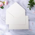 50 PCS/Pack 80lb Thick A7 Envelopes, 5.27 x 7.25'' Sparkle Ivory Heavy ...