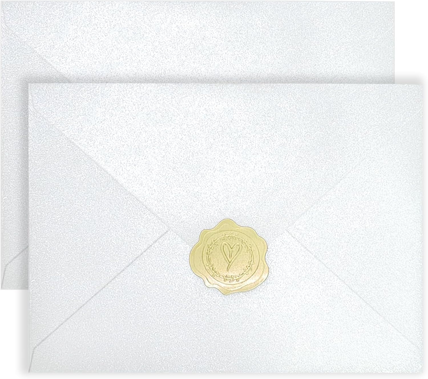 50 PCS Pearl white Envelopes A7,5 x 7 white Shimmer Envelopes for ...