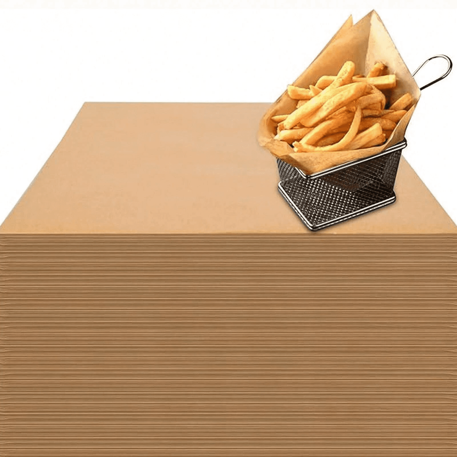 50 PCS Pre-Cut Deli Paper Sheets, Natural Kraft Parchment Paper Sheets ...