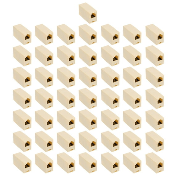 50 PCS RJ11 Connectors Phone Line Connector Straight Extension Cord ...