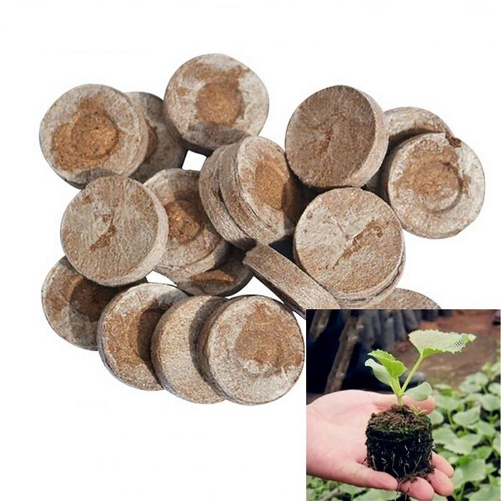 50 PCS Seeds Starter Plugs Nonwoven Fabric Grow Blocks for Seedlings ...