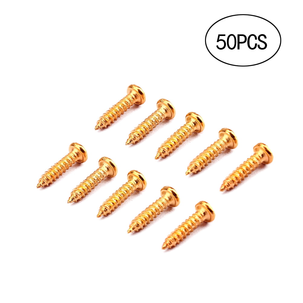 50 PCS/Set Acoustic Guitar Screw Saddle Screws Bridge Tuning Peg ...
