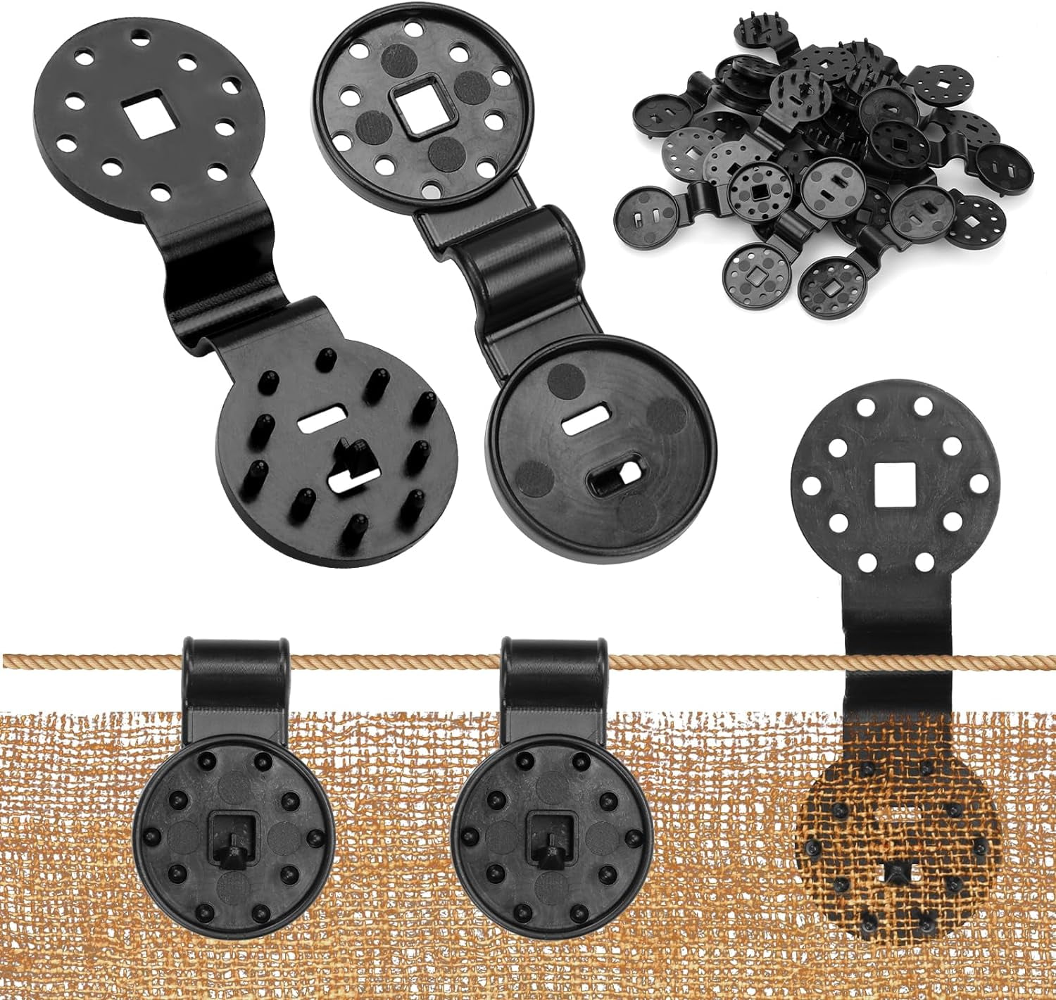 50 PCS Shade Cloth Heavy Duty Lock Grip, Removable & Reusable Shade ...