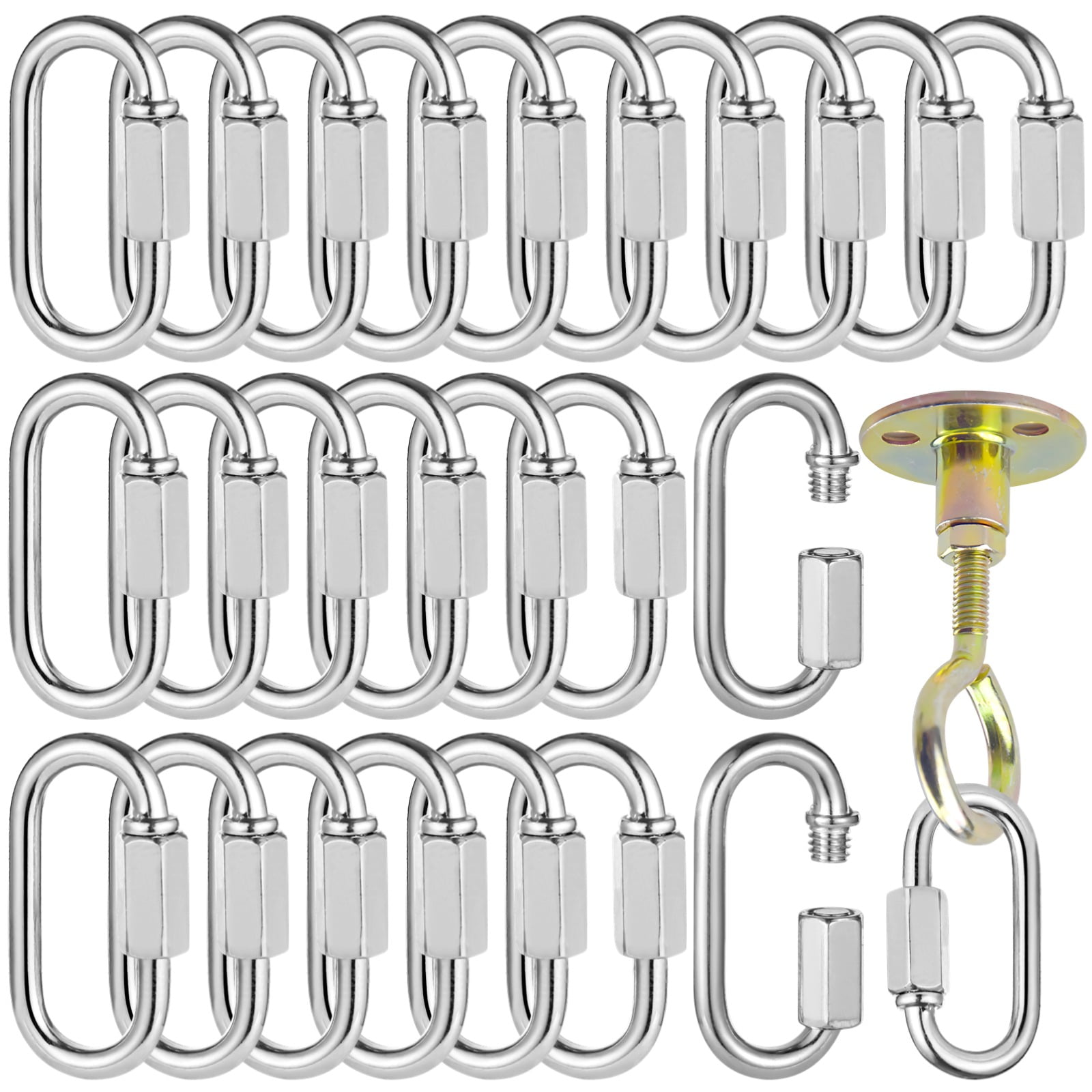 50 PCS Steel Chain Links, 620 Lbs Capacity Heavy Duty Quick Links ...