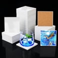 50 PCS Sublimation Square Ceramic Coasters with Cork Backing Pads ...