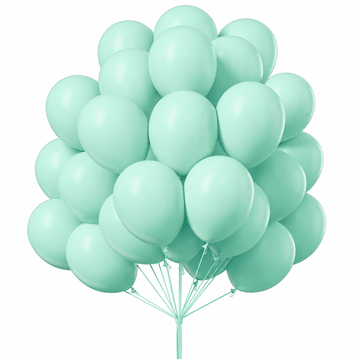50 PCS Teal Balloons 12 Inch, Pastel Turquoise Mint Latex Balloons for ...