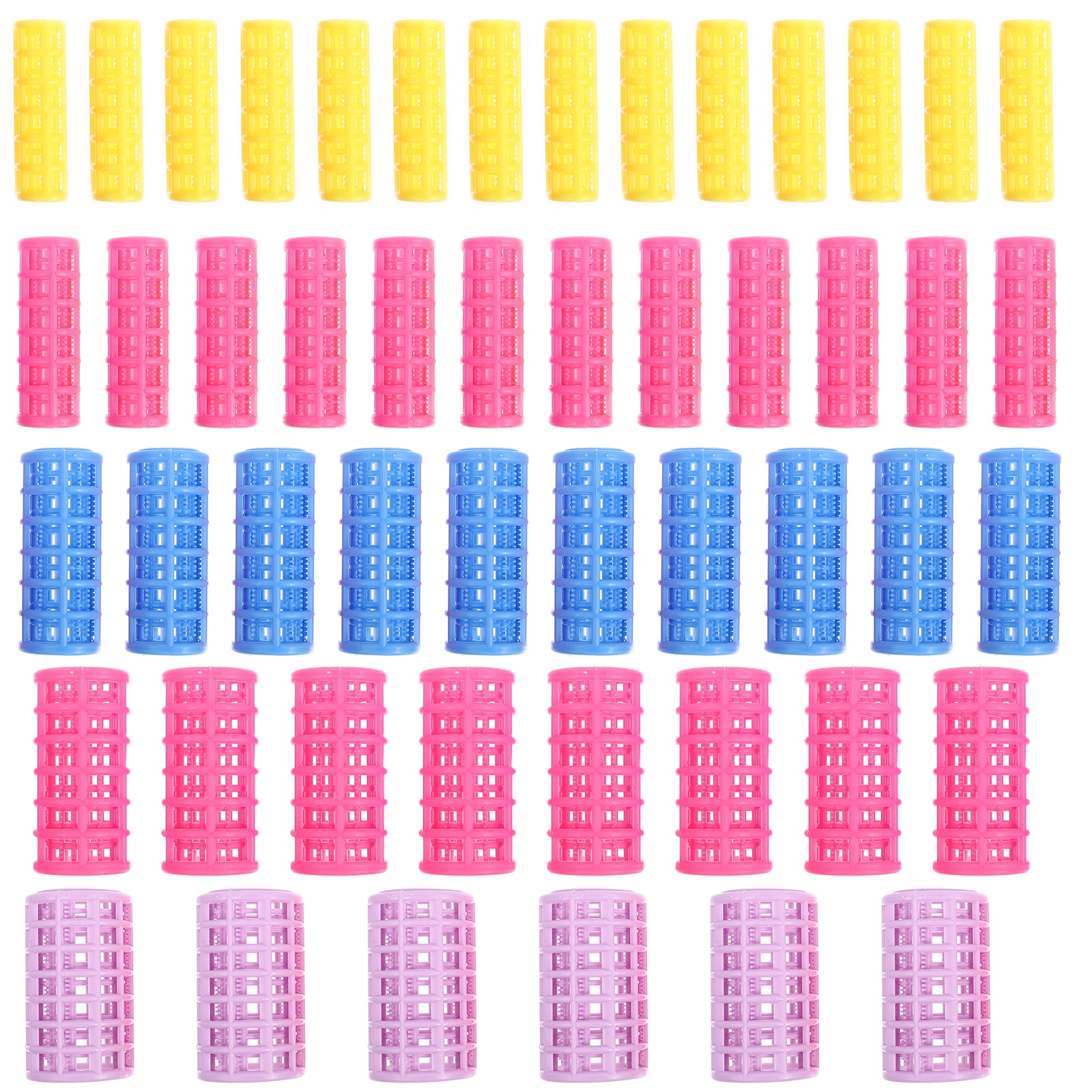 50PCS DIY Hairdressing Self Grip Hair Roller Plastic Creative Hair ...