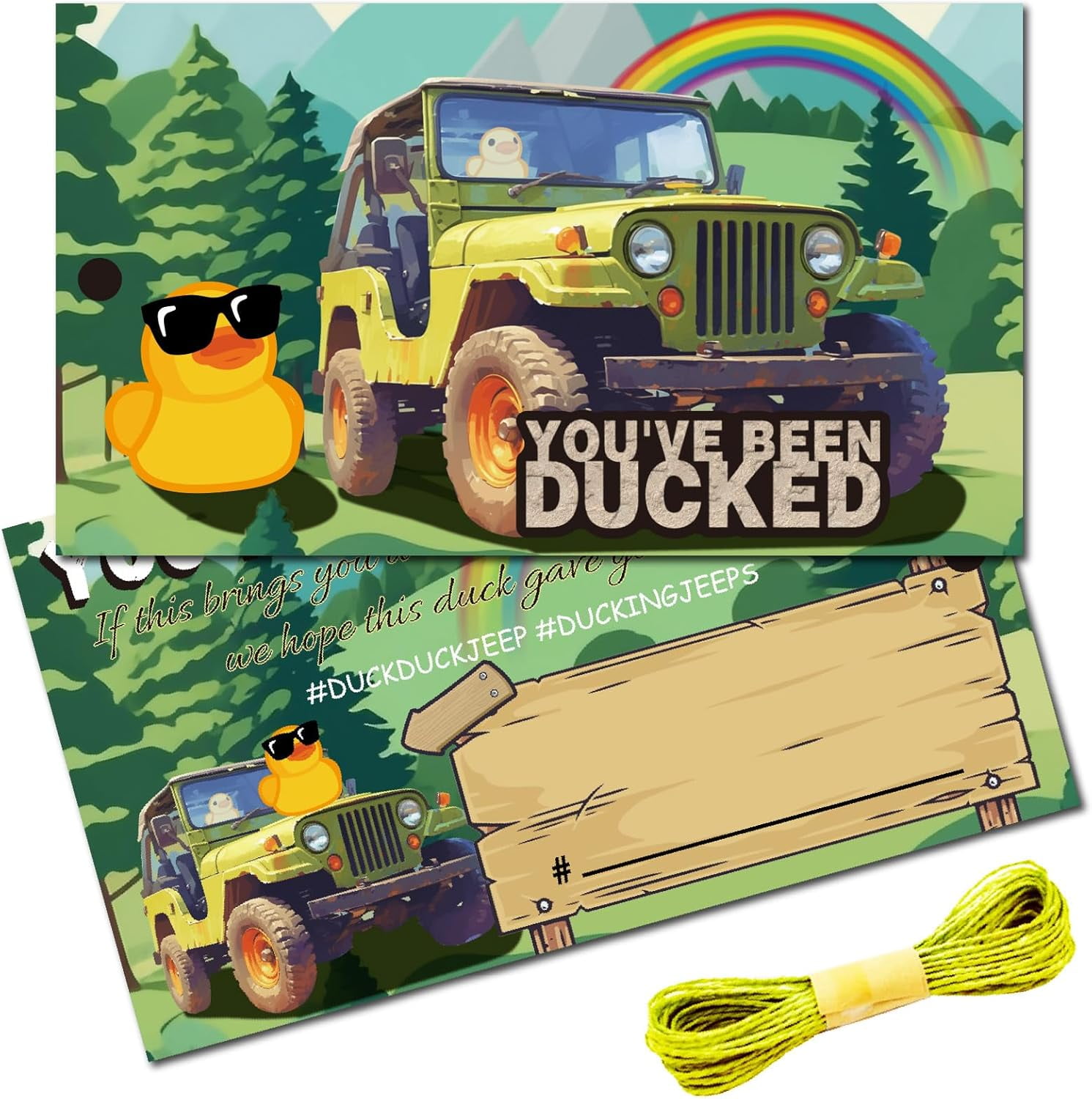 50 PCs You've been Ducked Duck Tags Sunglasses Duck Tag DIY Jeep Duck ...