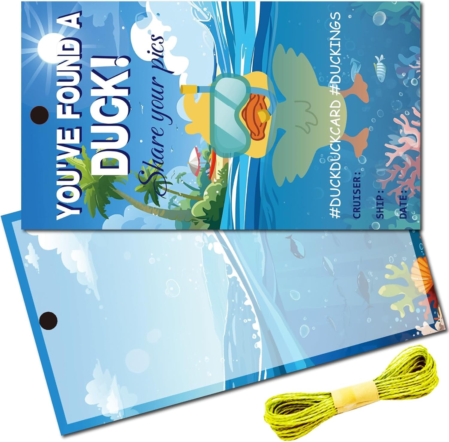 50 PCs You've Found A Duck Tags Swimming Duck Tag DIY Jeep Duck Card ...