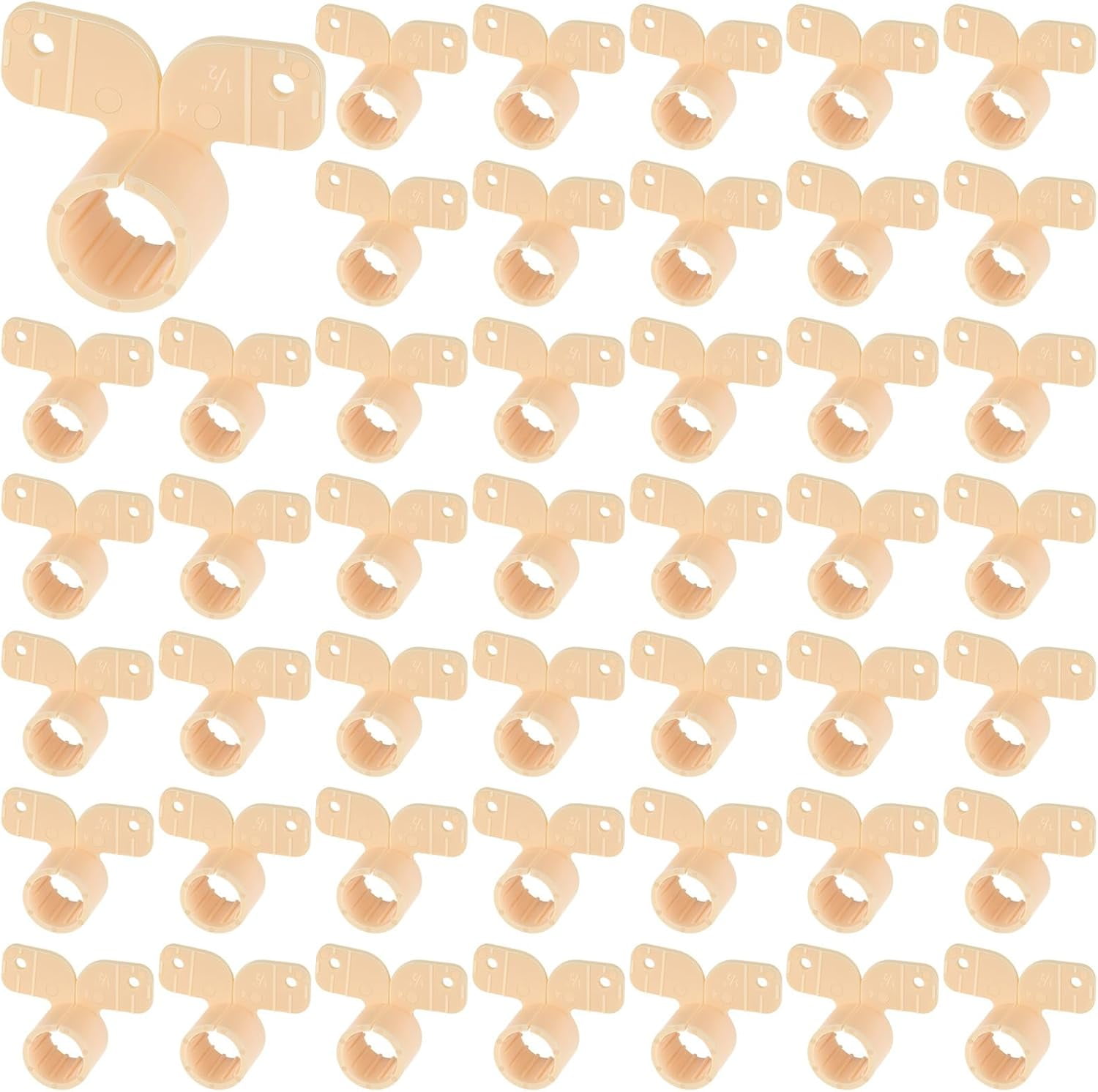 50 Pack 1/2 Inch Pipe Clamps Pex Clamp Bulk Pipe Supports Suspension ...