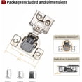 50 Pack 1/2” Overlay 3D Soft Close Hinges for Face Frame Kitchen ...