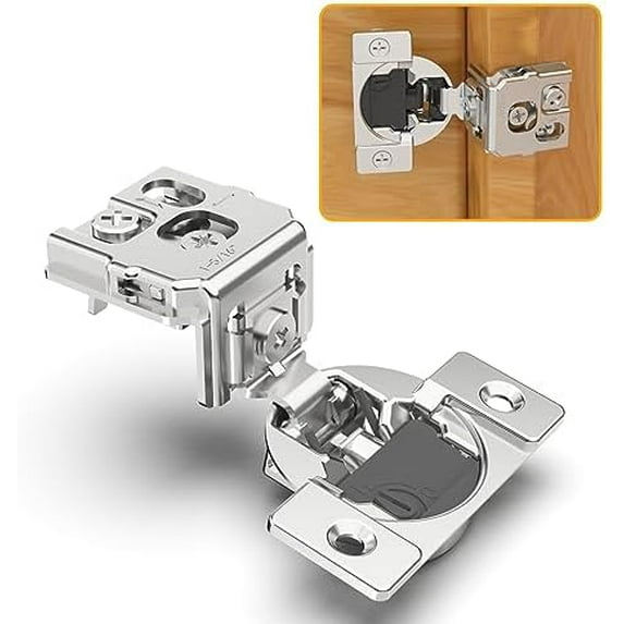 50 Pack 1-5/16" Overlay 4D Soft Close Concealed Hinges for Face Frame ...