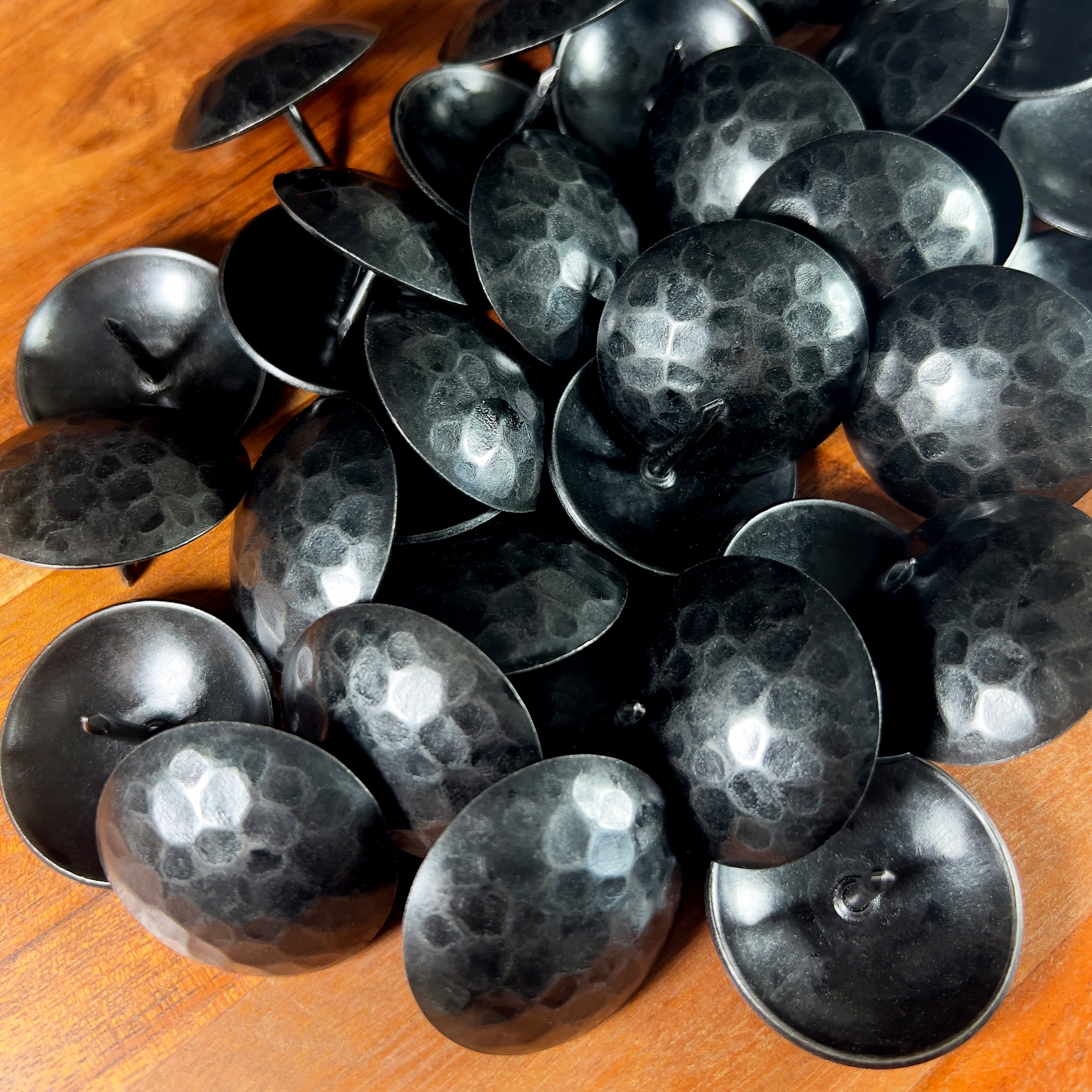 50 Pack- 1.5 Inch Iron Clavos Decorative Nails Black Forged Hammered ...