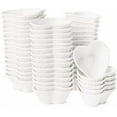 50 Pack 1.7 Oz Ceramic Soy Sauce Dish, White Dipping Sauce Bowls, Heart ...