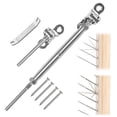 50 Pack 1/8" Cable Railing Hardware Kit T316 Stainless Steel Deck ...