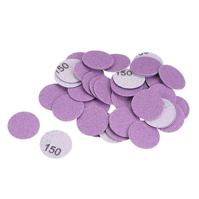 50 Pack 1-Inch Purple Sanding Discs 150 Grits Hook & Loop Professional ...