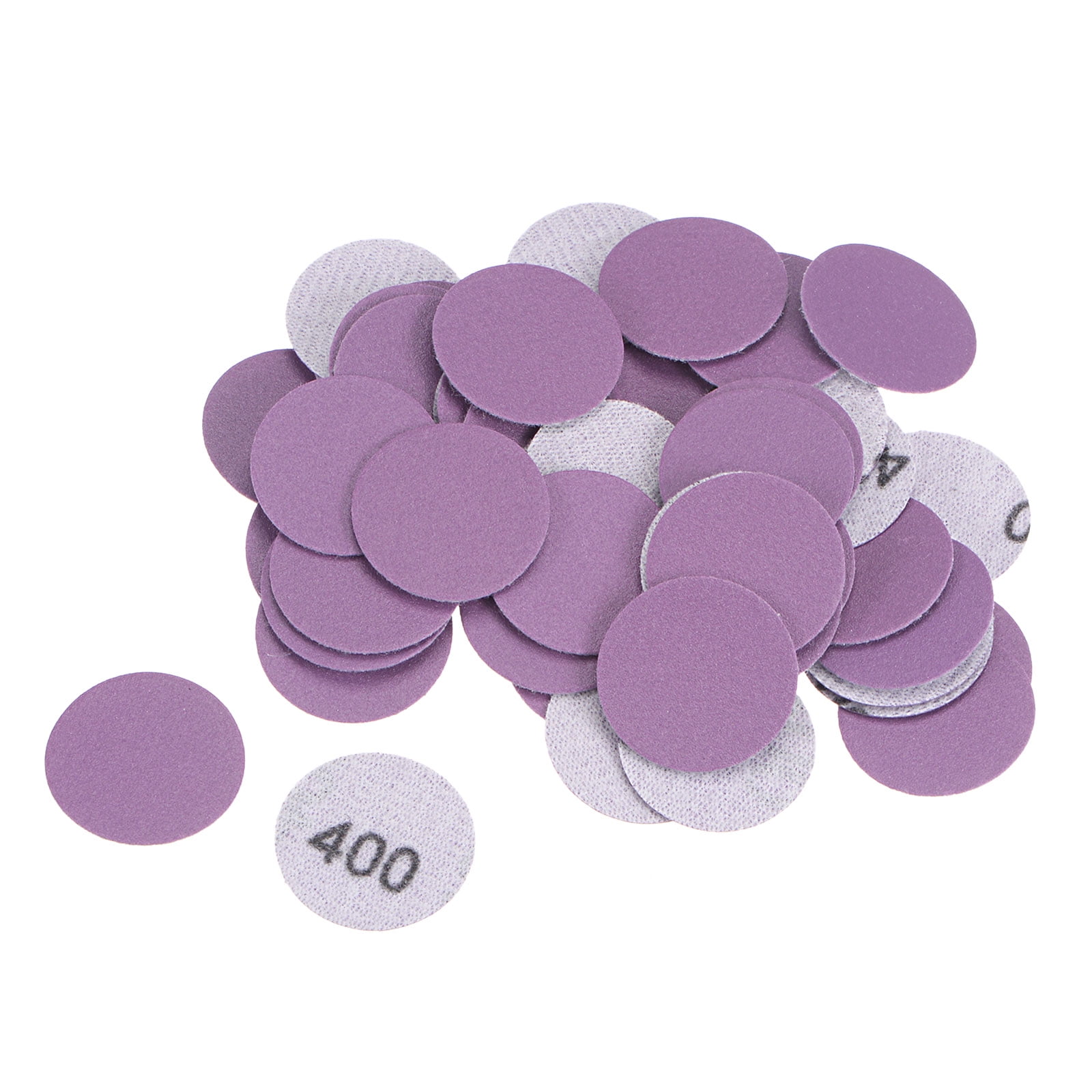 50 Pack 1-Inch Purple Sanding Discs 400 Grits Hook & Loop Professional ...