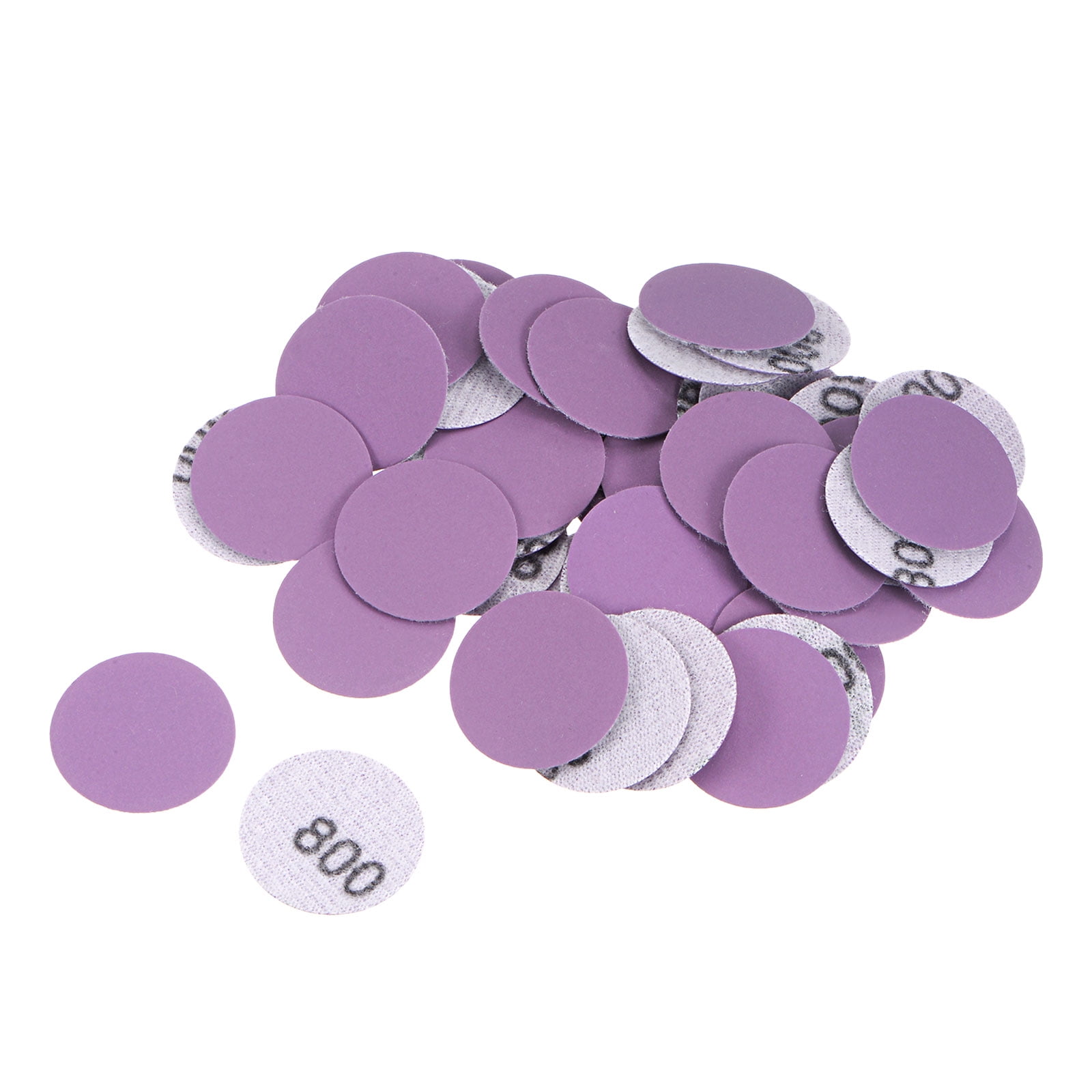50 Pack 1-Inch Purple Sanding Discs 800 Grits Hook & Loop Professional ...