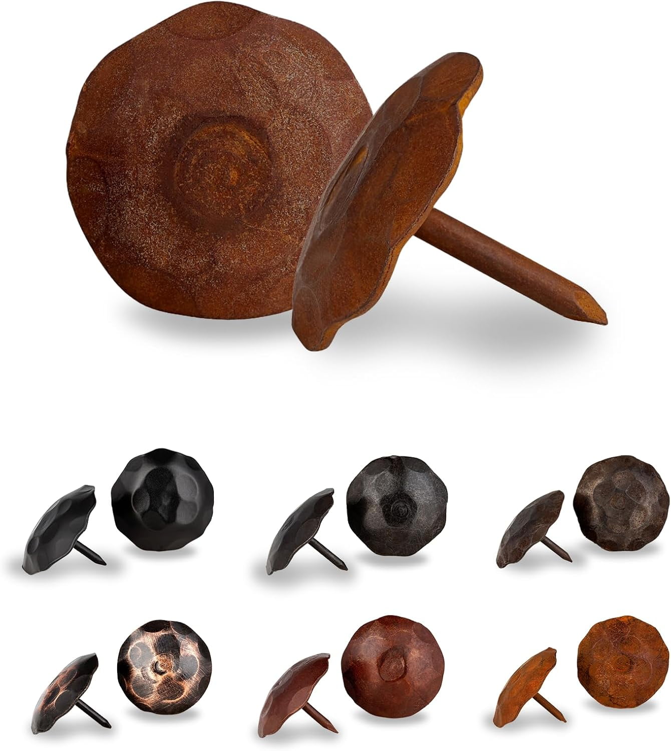 50 Pack 1 Inch Small Round Head Clavos Decorative Nails – Rusted ...