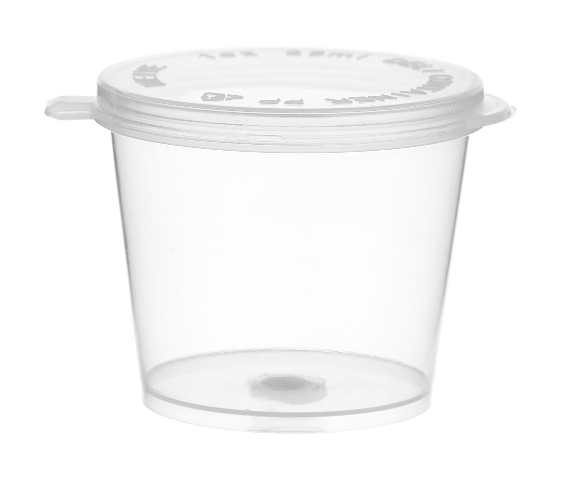 [50 Pack] 1 Oz Leak Proof Plastic Condiment Souffle Containers with ...