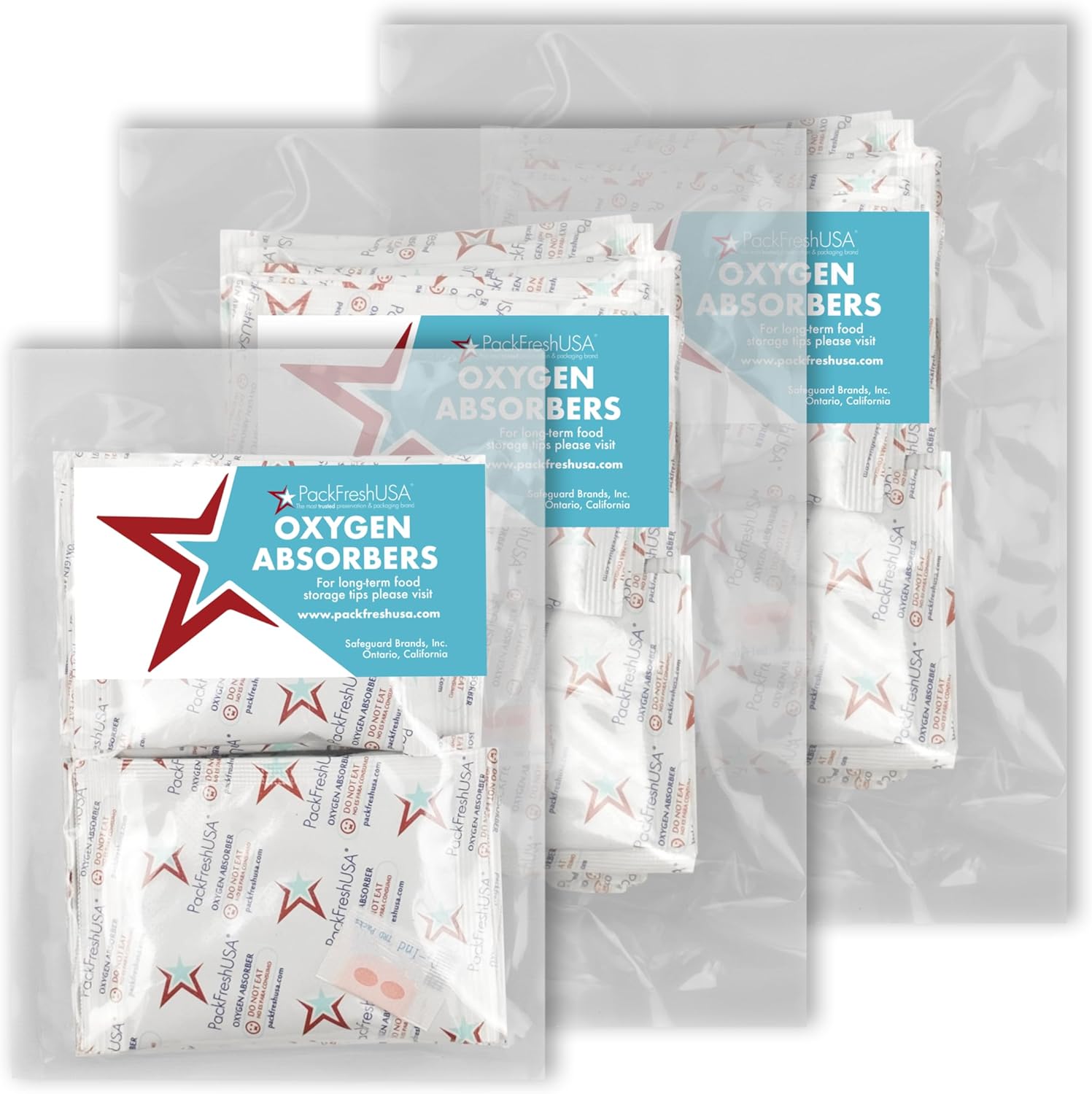 50 Pack - 1000cc Oxygen Absorber Packs - Food Grade - Non-Toxic - Food ...