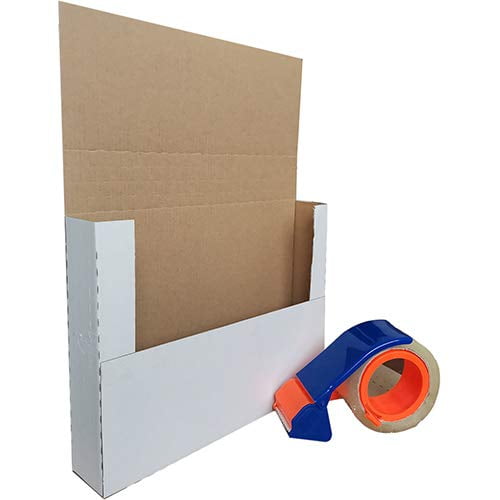 50 Pack 11 1/8" x 8 5/8" x 2" Corrugated Easy-Fold Mailer, Letter-Size ...