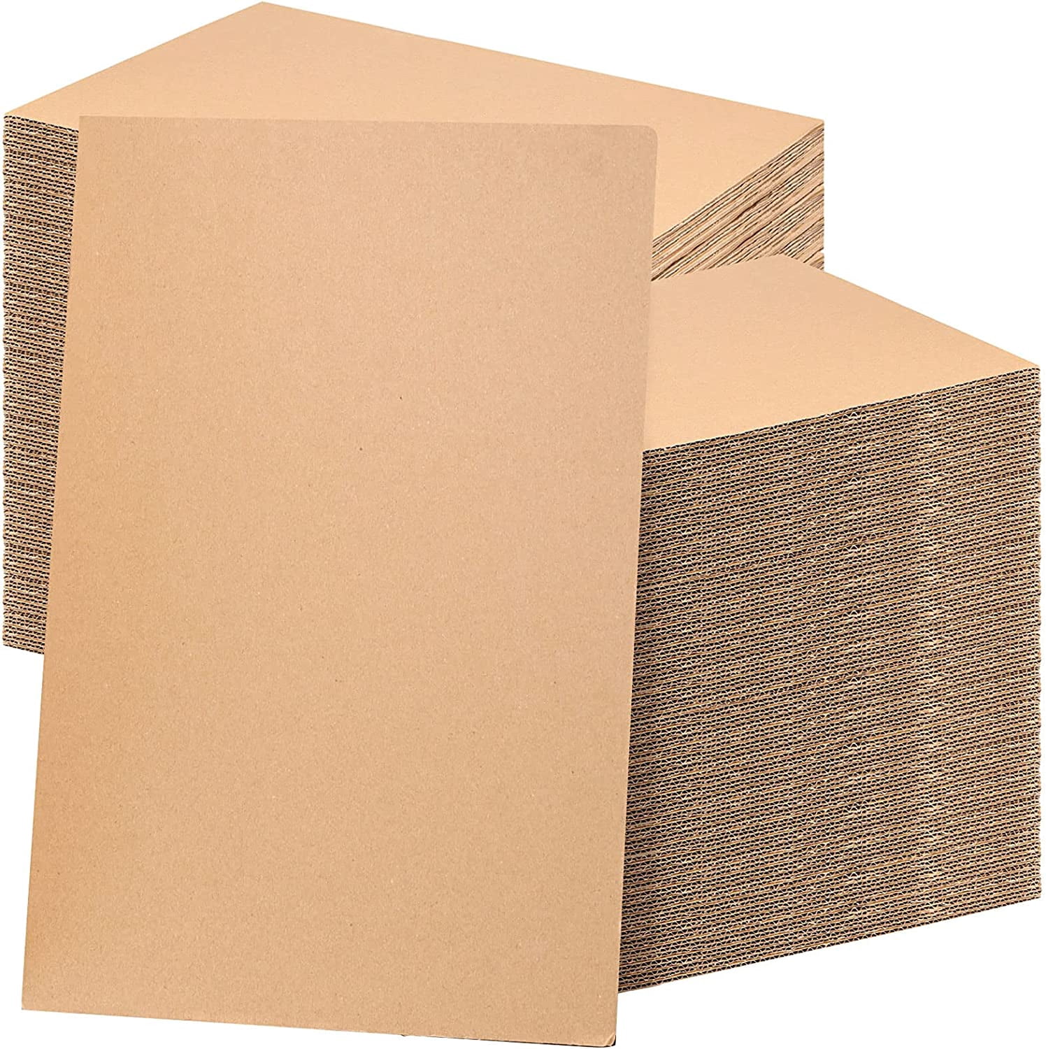 50 Pack 11 x 17 Inch Corrugated Cardboard Sheets, 1/8" Thick Chipboard ...