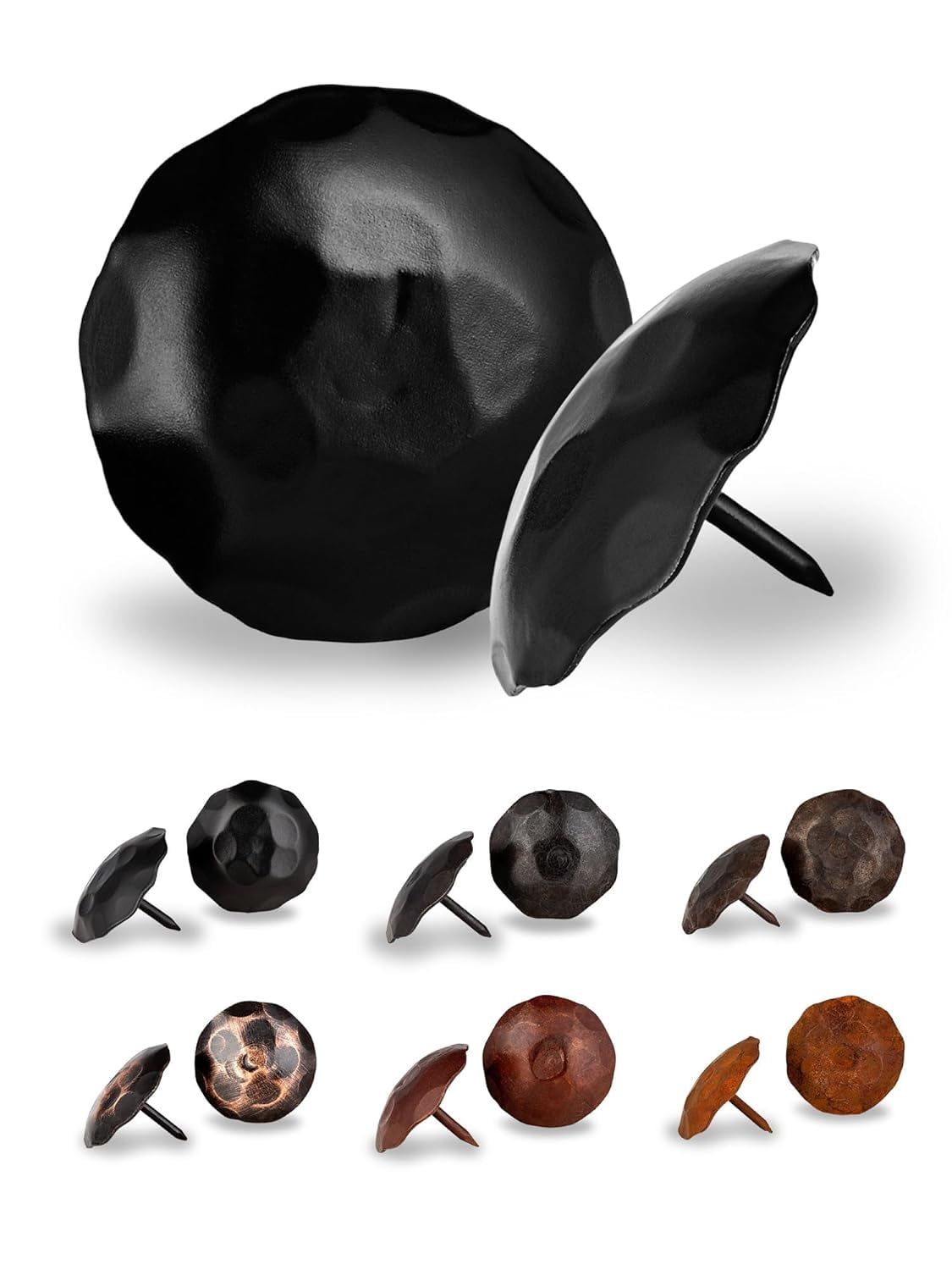 50 Pack 2 Inch Round Head Iron Clavos Decorative Nails – Black – Rustic ...