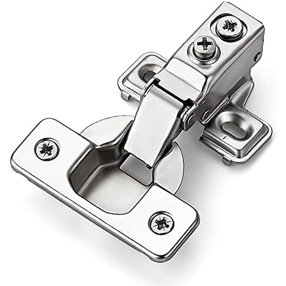 50 Pack 25 Pairs Short Arm Kitchen Cabinet Hinges for 5/8 Inch Overlay ...