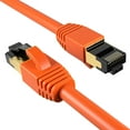 50-Pack 25FT Cat8 Ethernet Cable Orange Copper Shielded RJ45 Patch Cord ...