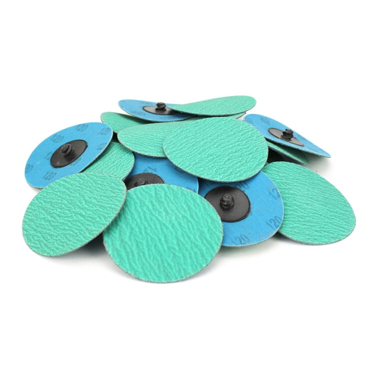 50 Pack - 3" 120 Grit Zirconia+Grind Aid Quick Change Sanding Discs ...