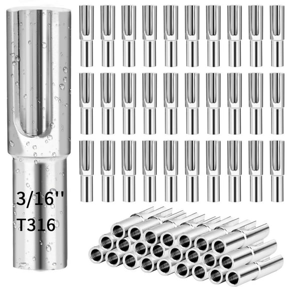 50 Pack 3/16’’ Invisible Cable Railing Kit,T316 Stainless Steel ...