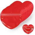 50 Pack 3.94x3.35 Inch Mini Red Heart-Shaped Bags for Jewelry ...