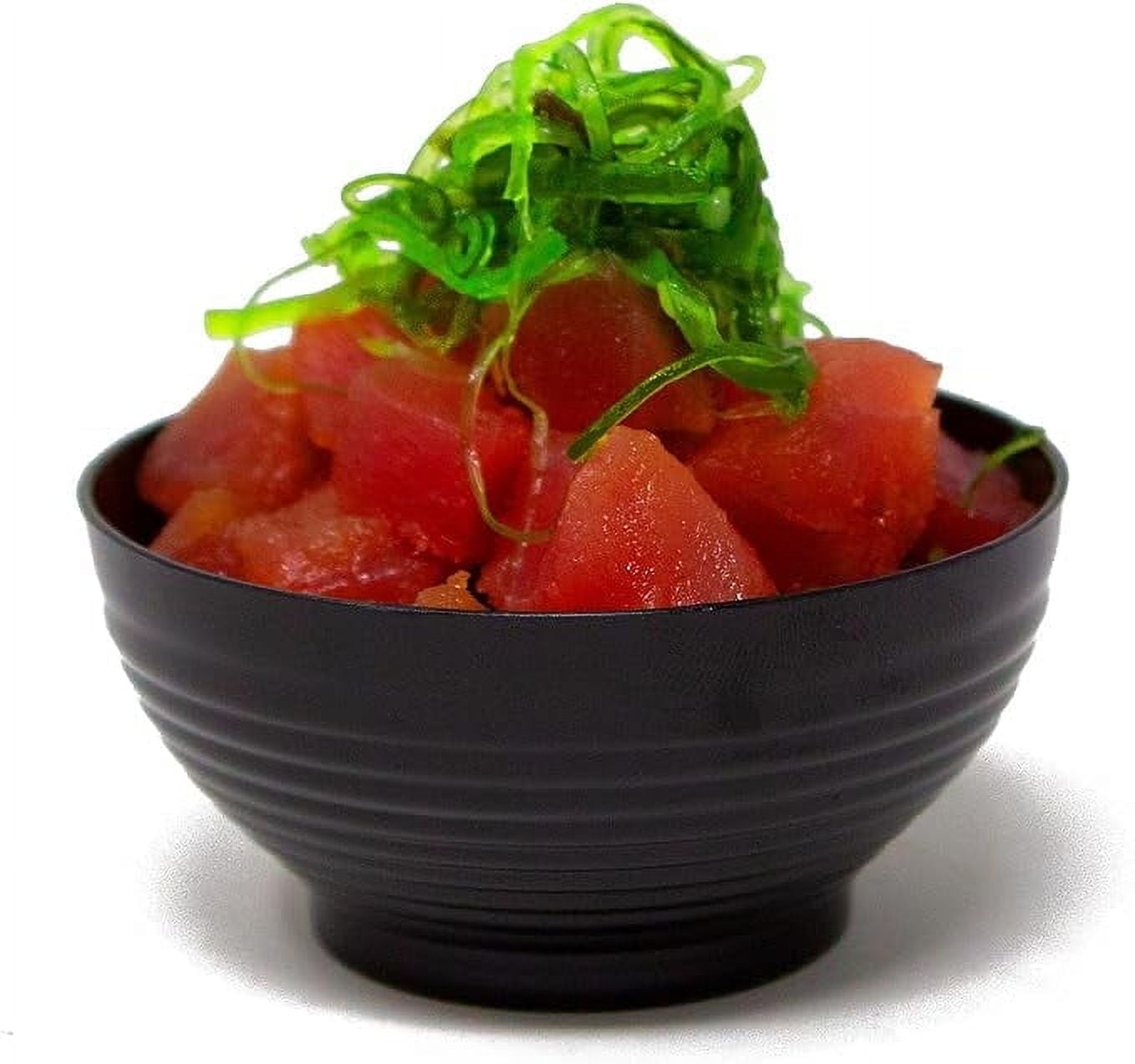 50 Pack 3 oz. Asian-Style Black Mini Plastic Bowl For Appetizer, Bowls ...