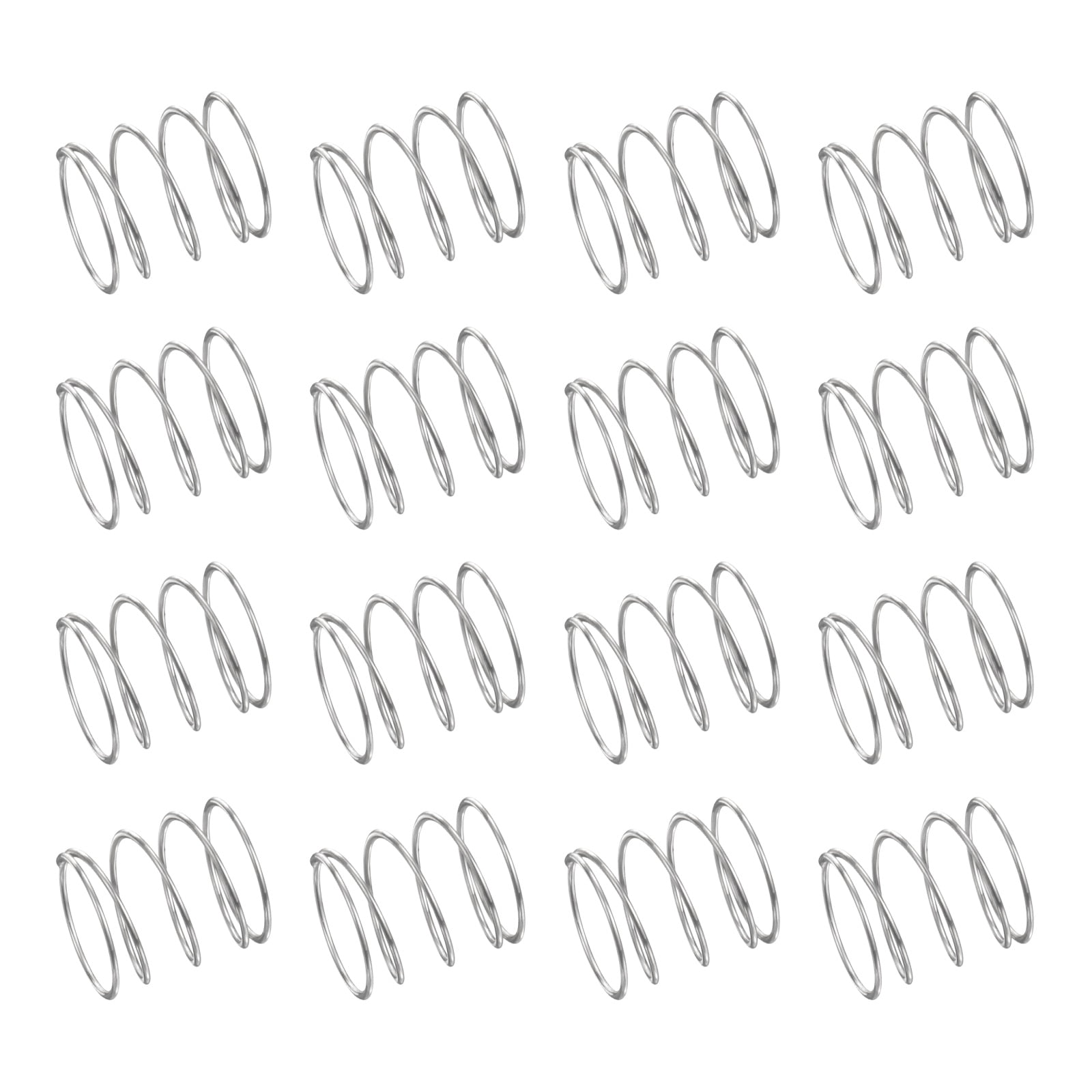 50 Pack 304 Stainless Steel Compression Springs, 0.4mm x 9mm x 10mm ...