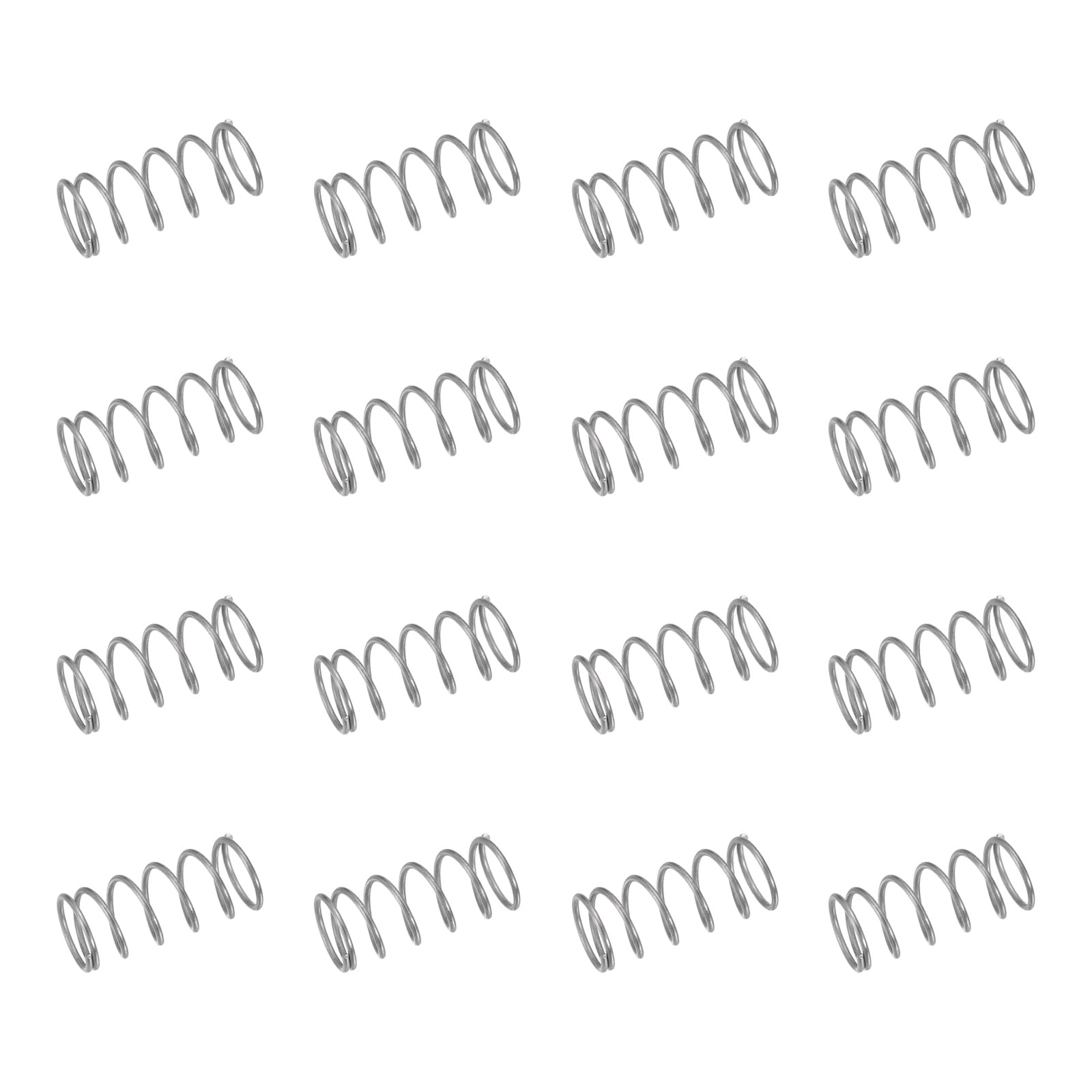 50 Pack 304 Stainless Steel Compression Springs, 0.6mm x 7mm x 15mm ...